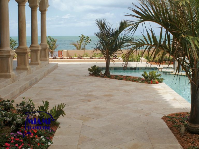 TRAVERTINE PAVER FRENCH PATTERN IVORY | Miami Travertine