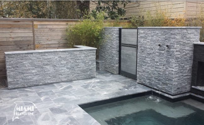 BLUE SKY MARBLE PAVER FRENCH PATTERN | Miami Travertine