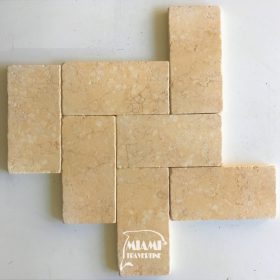 BLUE SKY MARBLE PAVER FRENCH PATTERN | Miami Travertine