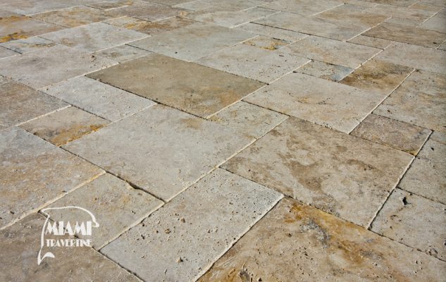 TRAVERTINE PAVER FRENCH PATTERN COUNTRY CLASSIC | Miami Travertine