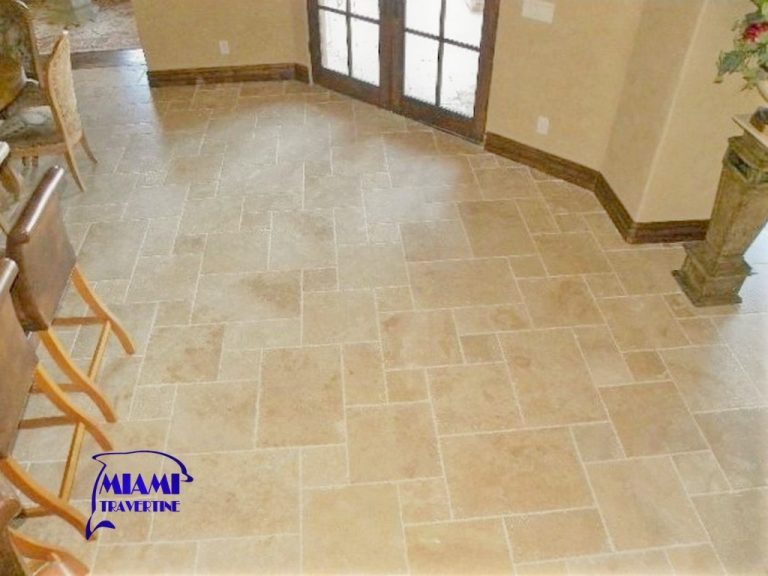 TRAVERTINE TILE FRENCH PATTERN IVORY | Miami Travertine