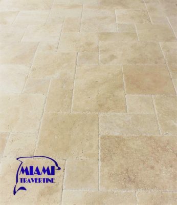 TRAVERTINE TILE STONE FRENCH PATTERN IVORY | Miami Travertine