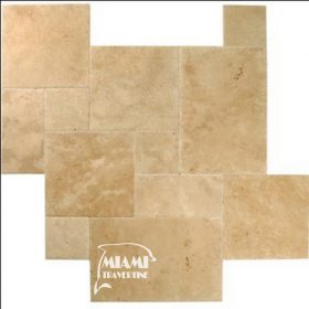 TRAVERTINE TILE FRENCH PATTERN IVORY | Miami Travertine