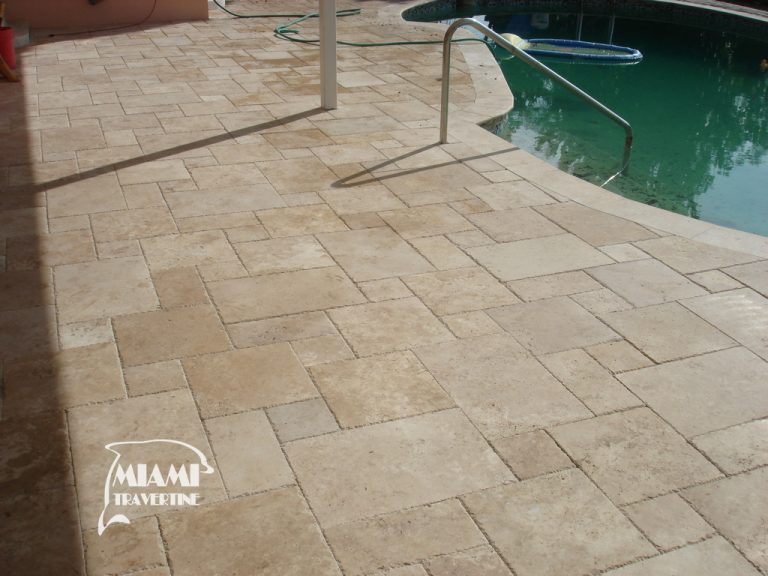 TRAVERTINE TILE FRENCH PATTERN IVORY | Miami Travertine