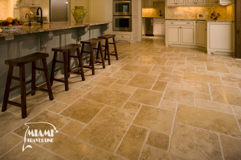TRAVERTINE TILE FRENCH PATTERN IVORY | Miami Travertine
