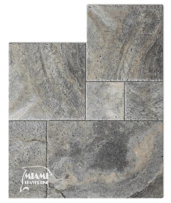 SILVER TRAVERTINE FRENCH PATTERN STONE MIAMI | Miami Travertine