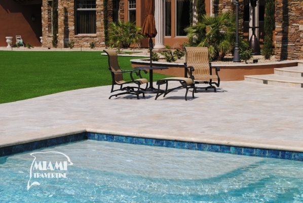 TRAVERTINE POOL COPING IVORY 12X24 | Miami Travertine